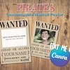 Editable Wanted Poster Template: Custom 18x24 Canva Design (digital ...