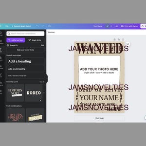Anime Pirates Wanted Poster - TEMPLATE ONLY - Digital Download Canva ...