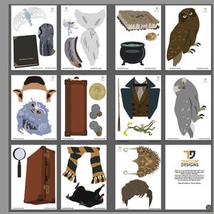 58 HP Inspired Wizard Photo Booth Props Instant Download PDF - Etsy