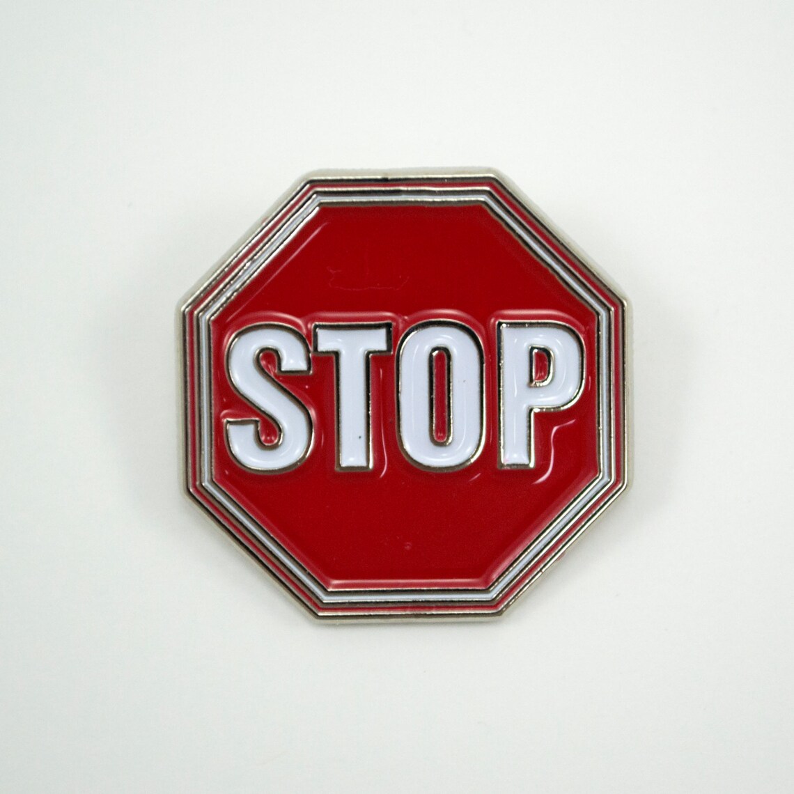Stop Sign Enamel Pin | Etsy