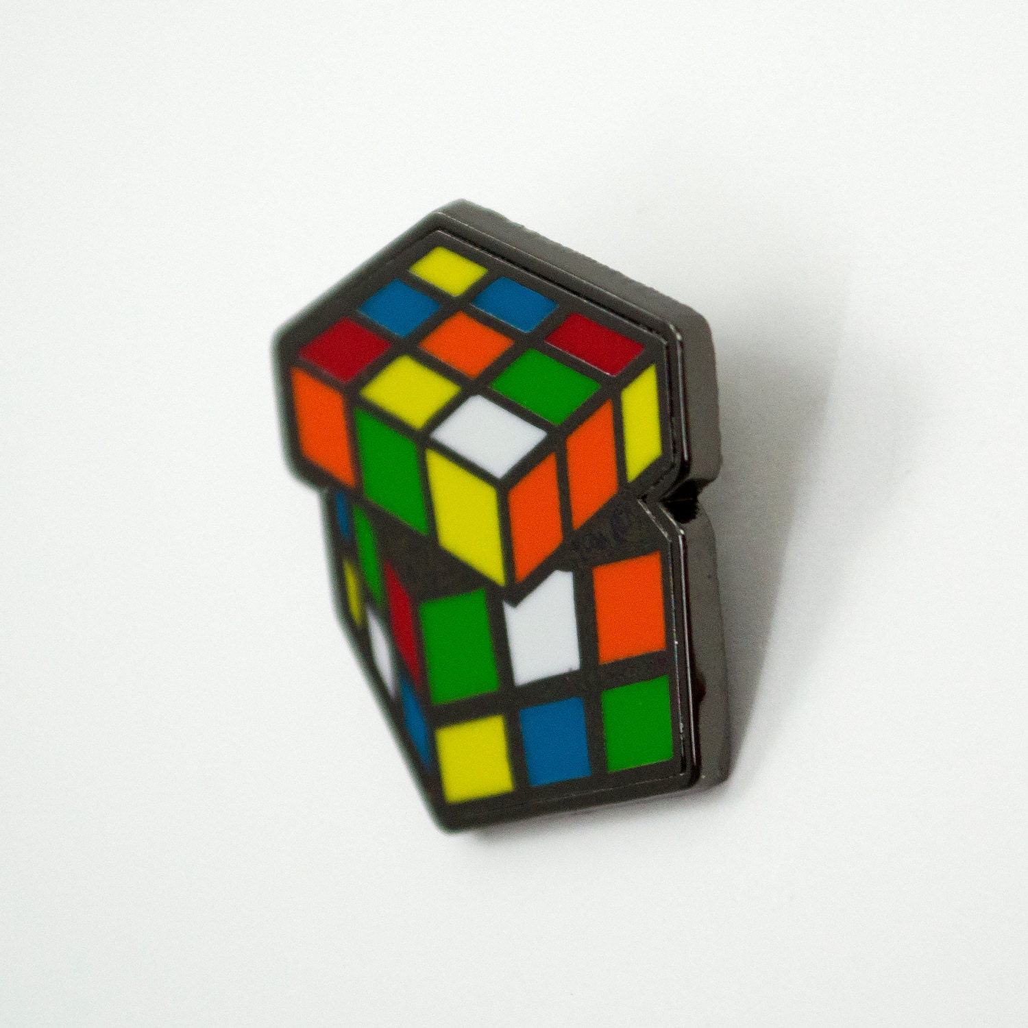 Rubik's Cube Enamel Pin - Etsy