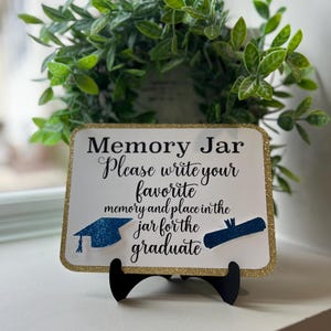 Graduation Memory Jar Tag - Graduation Party Idea - Memory Tag 7x5 ...