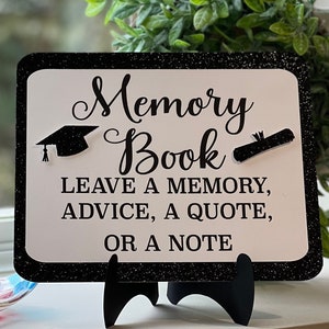Graduation Memory Book Sign - Graduation Party Idea - Memory Book Sign ...