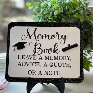 Graduation Memory Book Sign - Graduation Party Idea - Memory Book Sign ...