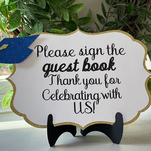 Graduation Guest Sign - Please Sign the Guest Book Sign - Graduation ...