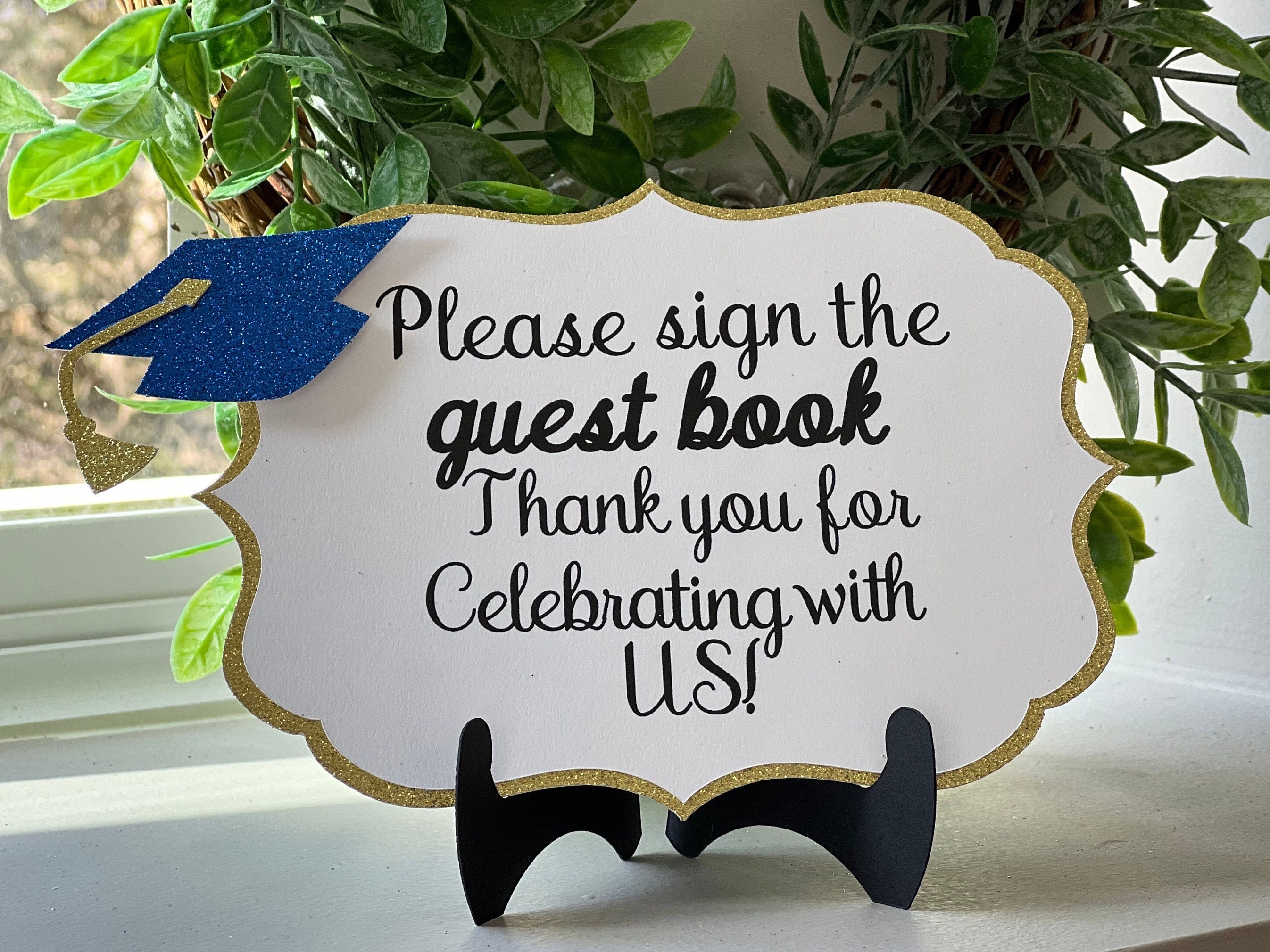 Graduation Guest Sign - Please Sign the Guest Book Sign - Graduation ...