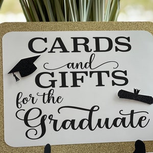 Graduation Table Candy Buffet Sign - Candy Table Sign - Cards and Gifts ...