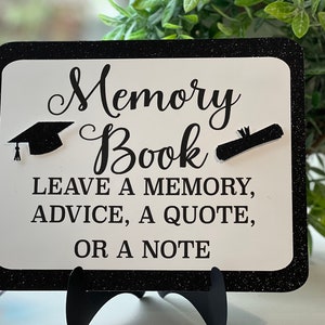 Graduation Memory Book Sign - Graduation Party Idea - Memory Book Sign ...