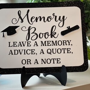 Graduation Memory Book Sign - Graduation Party Idea - Memory Book Sign ...
