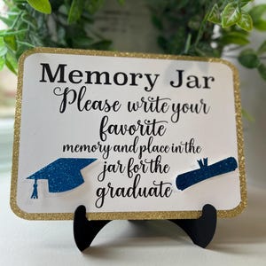 Graduation Memory Jar Tag - Graduation Party Idea - Memory Tag 7x5 ...