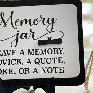 Graduation Memory Jar Tag - Graduation Party Idea - Memory Tag 10x8 ...