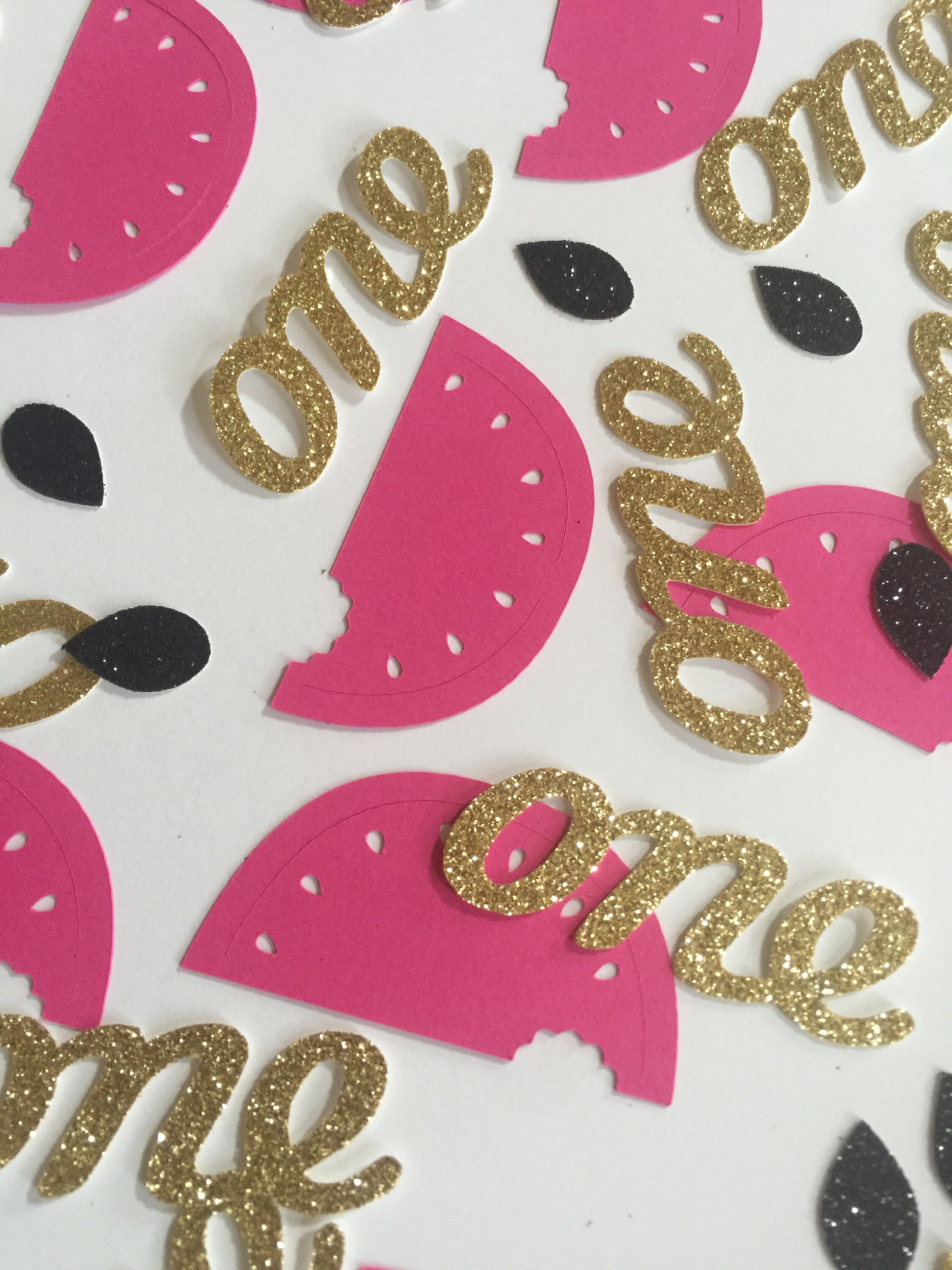 Watermelon Confetti One in a Melon Summer Party One | Etsy