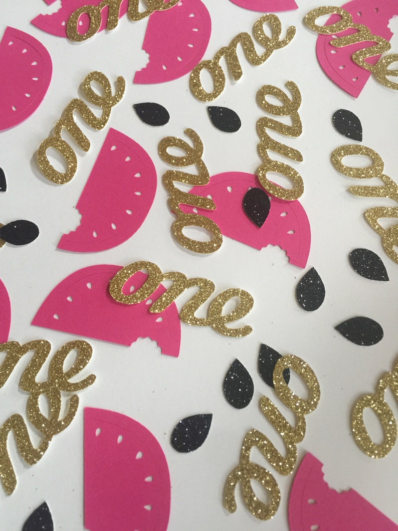 Watermelon Confetti One in a Melon Summer Party One | Etsy