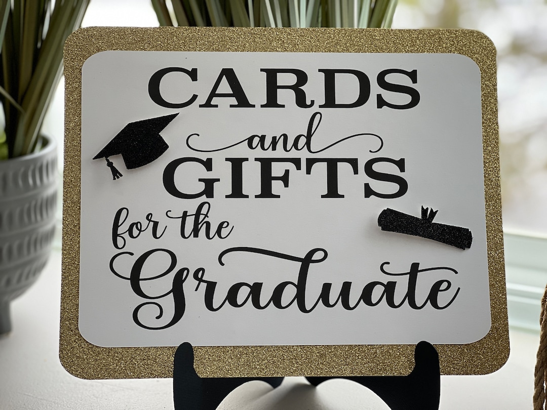 Graduation Table Candy Buffet Sign - Candy Table Sign - Cards and Gifts ...