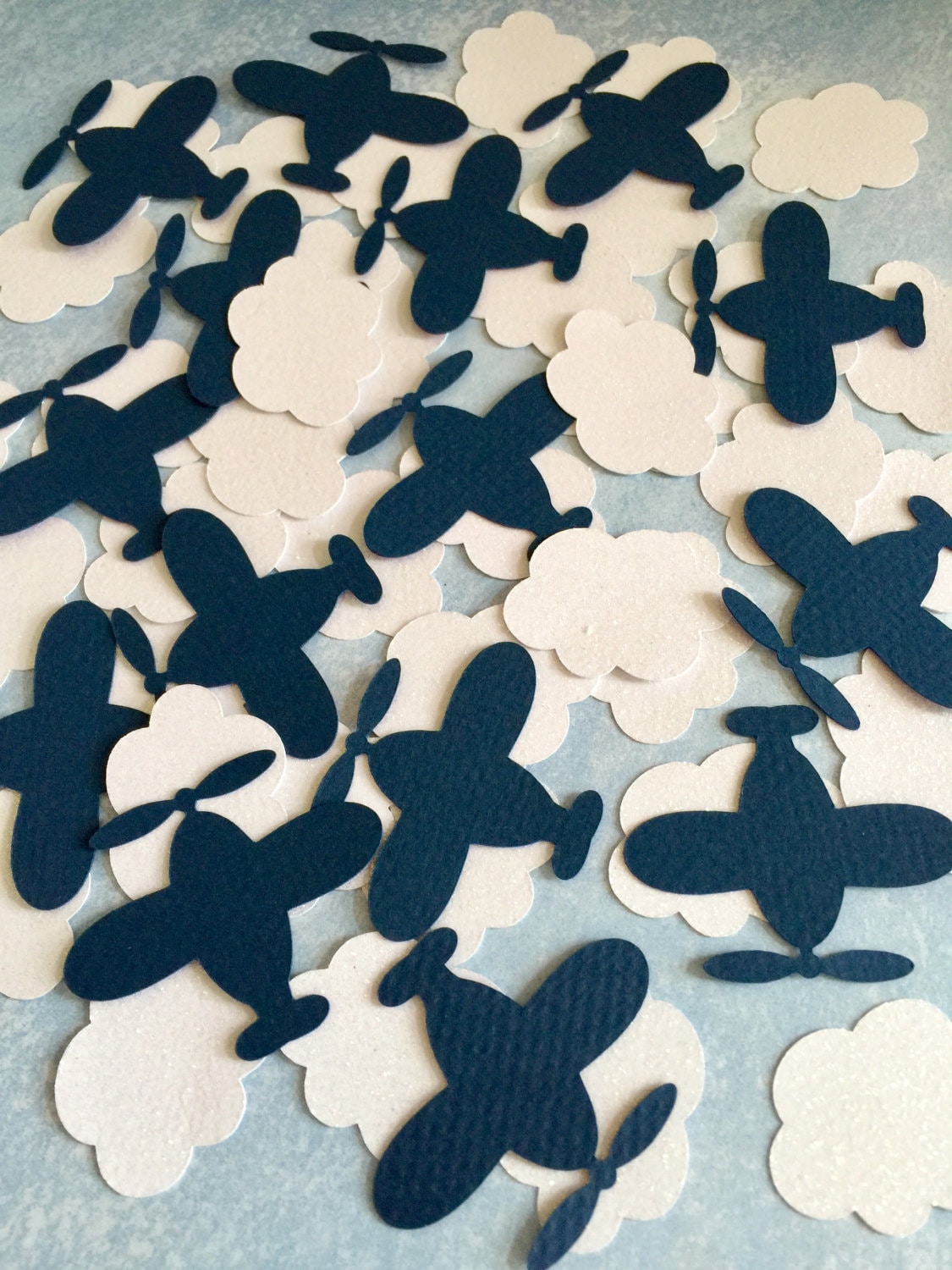 Airplane Party Decoration Airplane and Cloud Confetti | Etsy