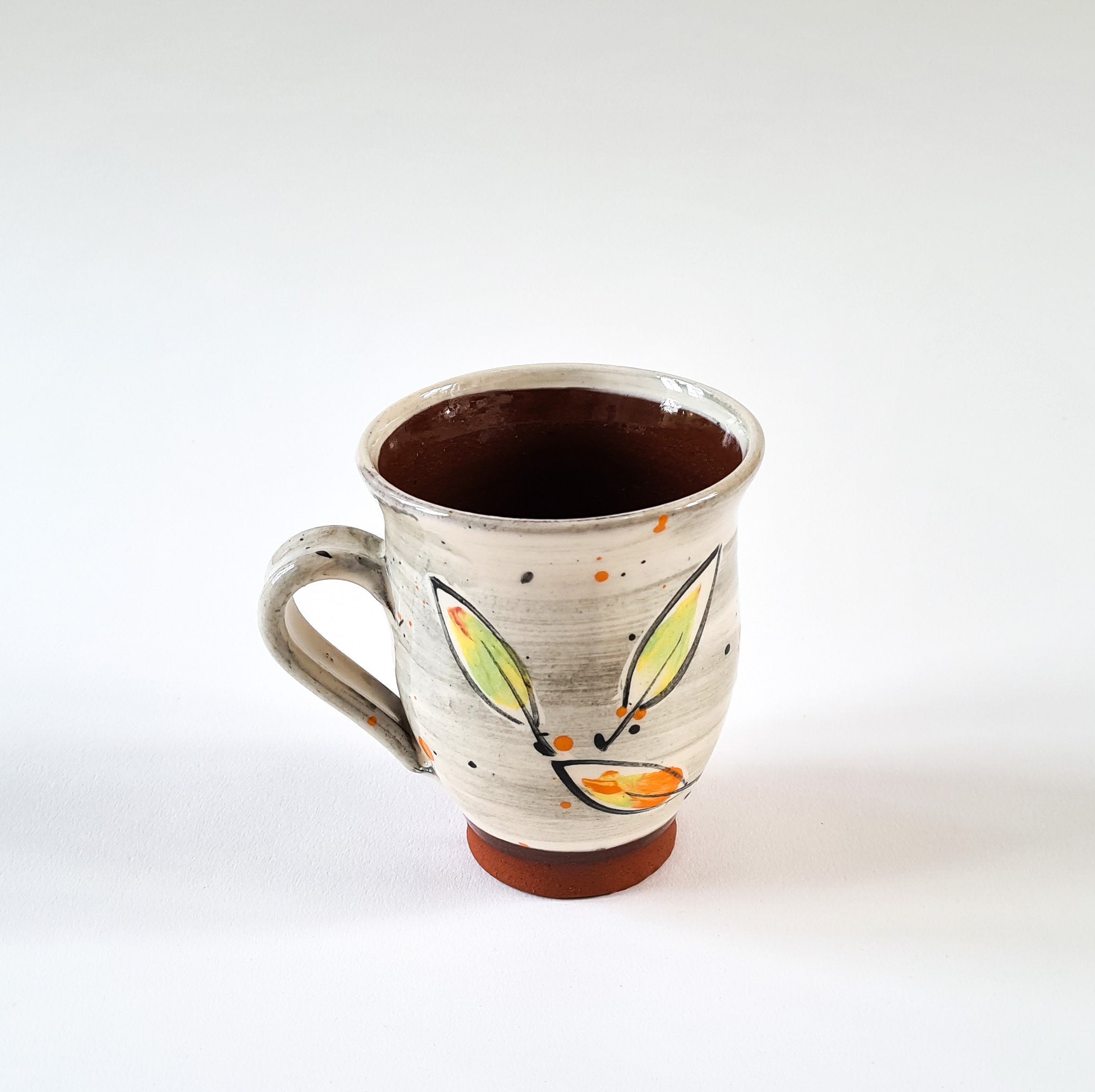 Drinkware Handmade Leaf Design Mug Drink & Barware etna.com.pe