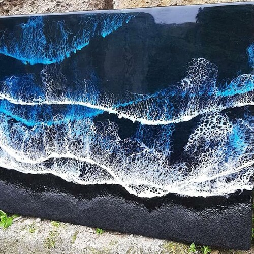 Pictures of the Ocean Epoxy Painting Epoxy Resin Art Ocean | Etsy