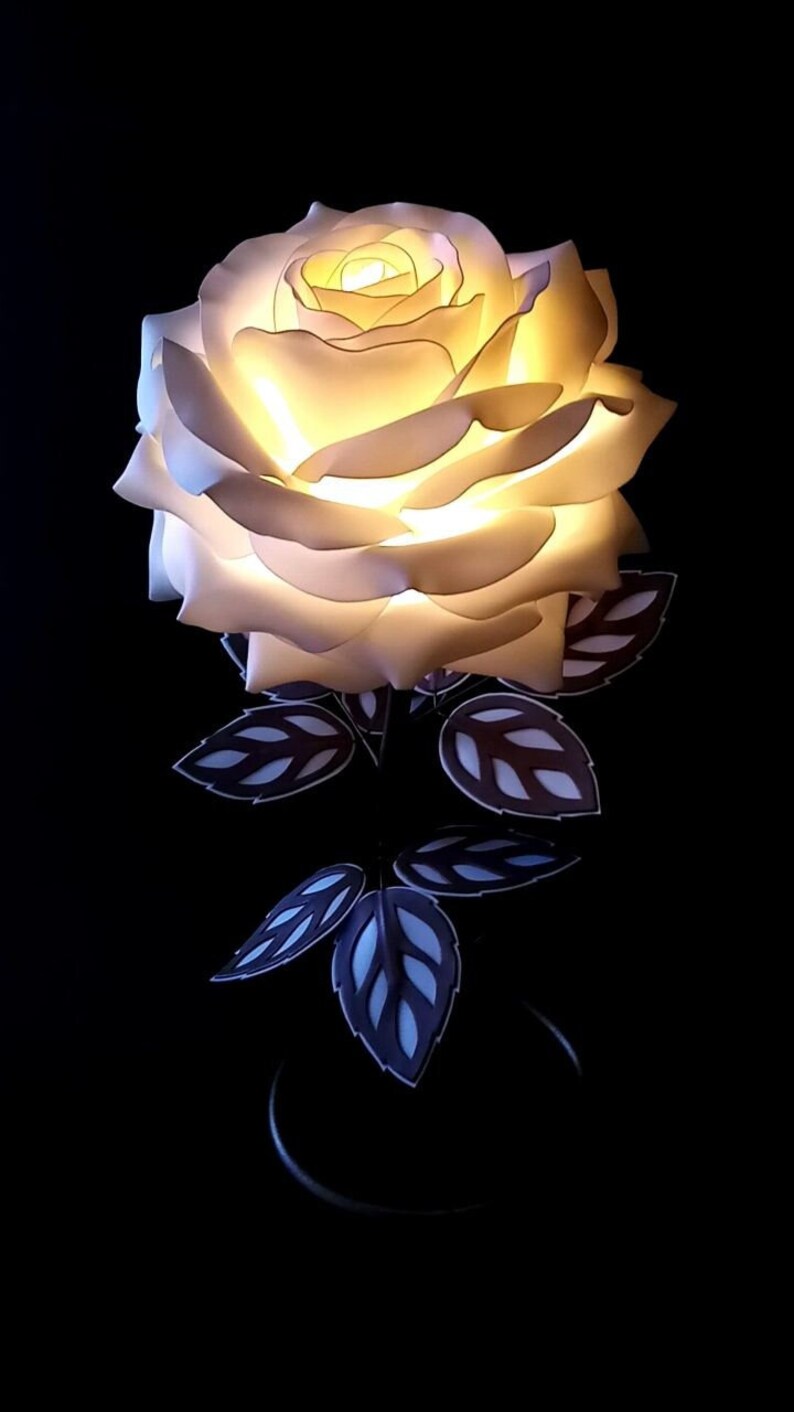 Flower Lamp, Table Lamp, Rose Lamp, Floral Lamp, Flower Bouquet, Led ...