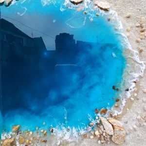 3d Ocean Resin Art, Resin Ocean Wave, Modern Resin Art, Sea Wave ...