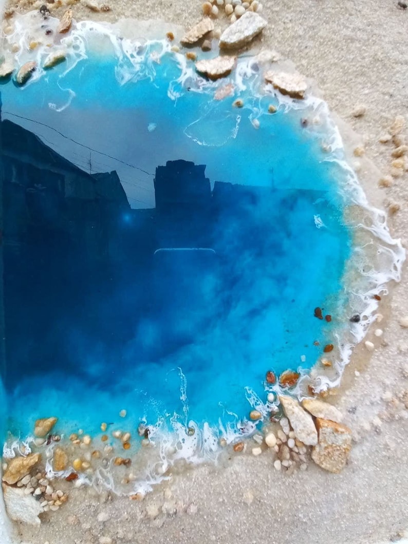 3d Ocean Resin Art Resin Ocean Wave Modern Resin Art Sea | Etsy