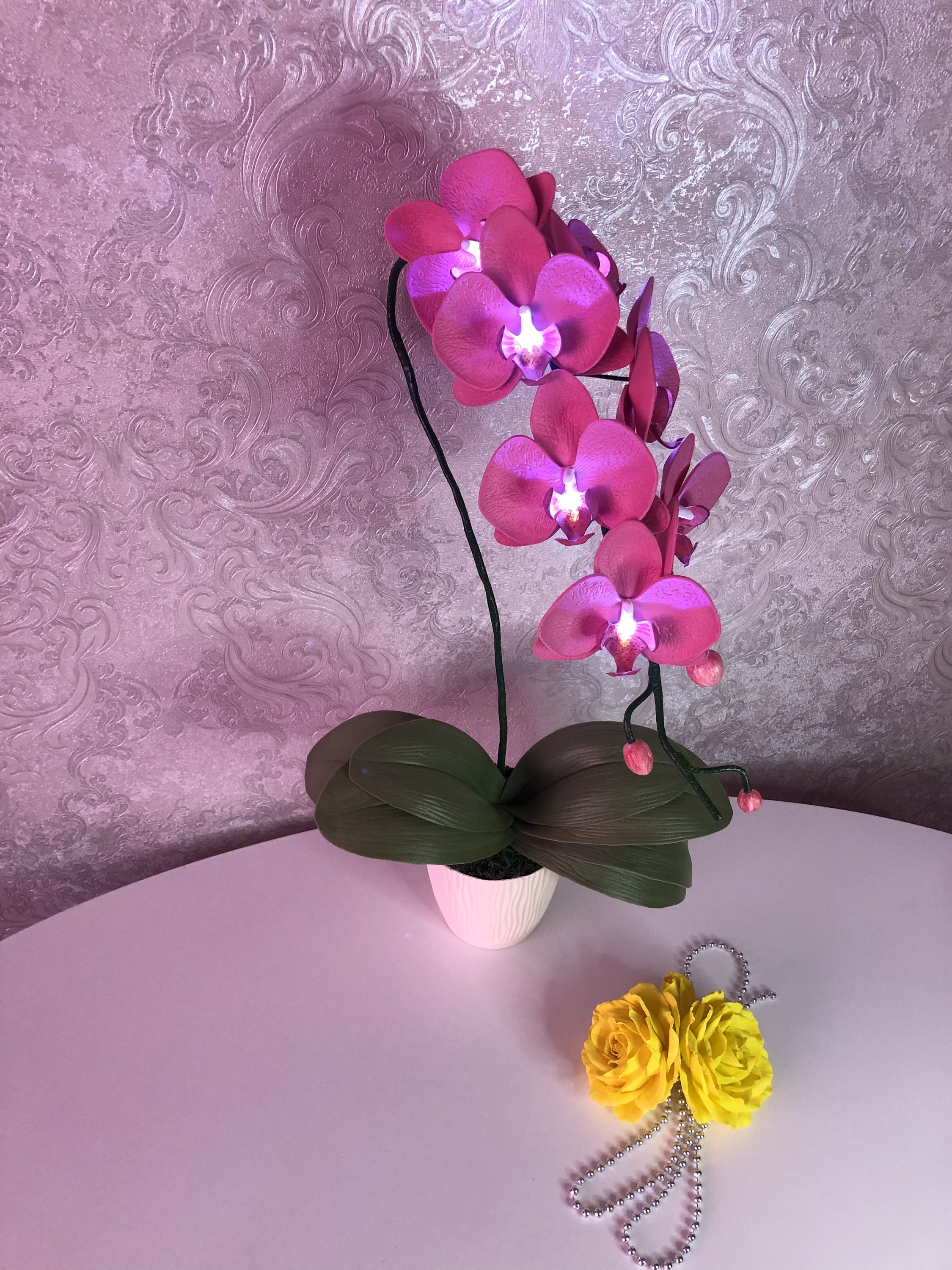 Big Flower Lamp, Orchid Floor Lamp, Luminous Flower, Bedroom Floor Lamp ...