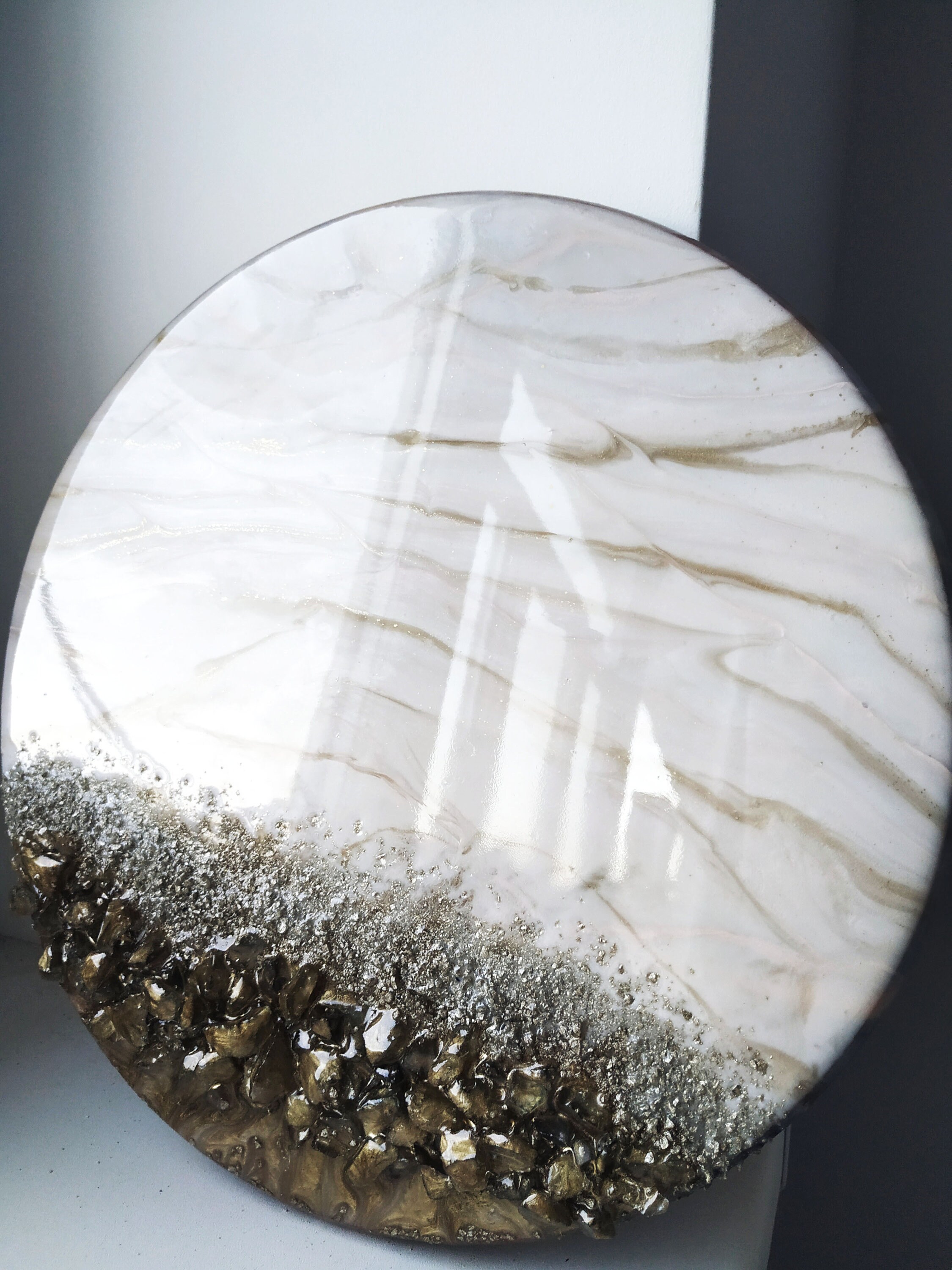 Crystal Geode Painting Agate Geode Art Gold Geode Resin - Etsy