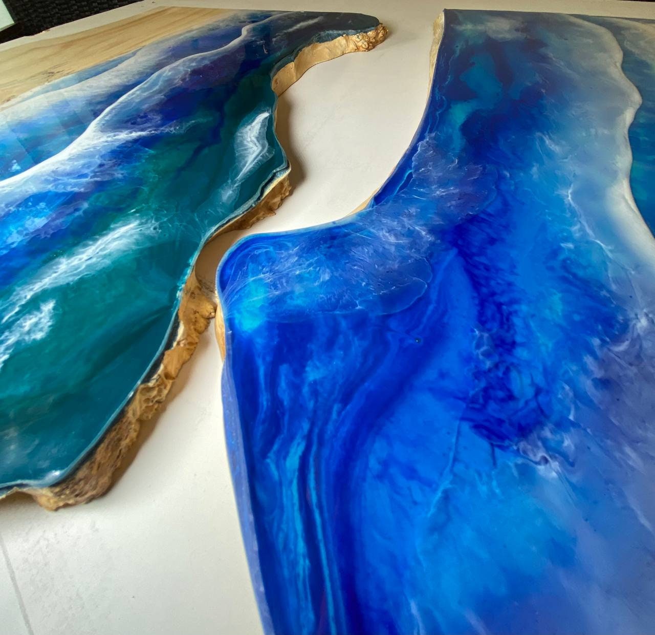 Large Wood Wall Art Resin Painting 3d Resin Painting - Etsy