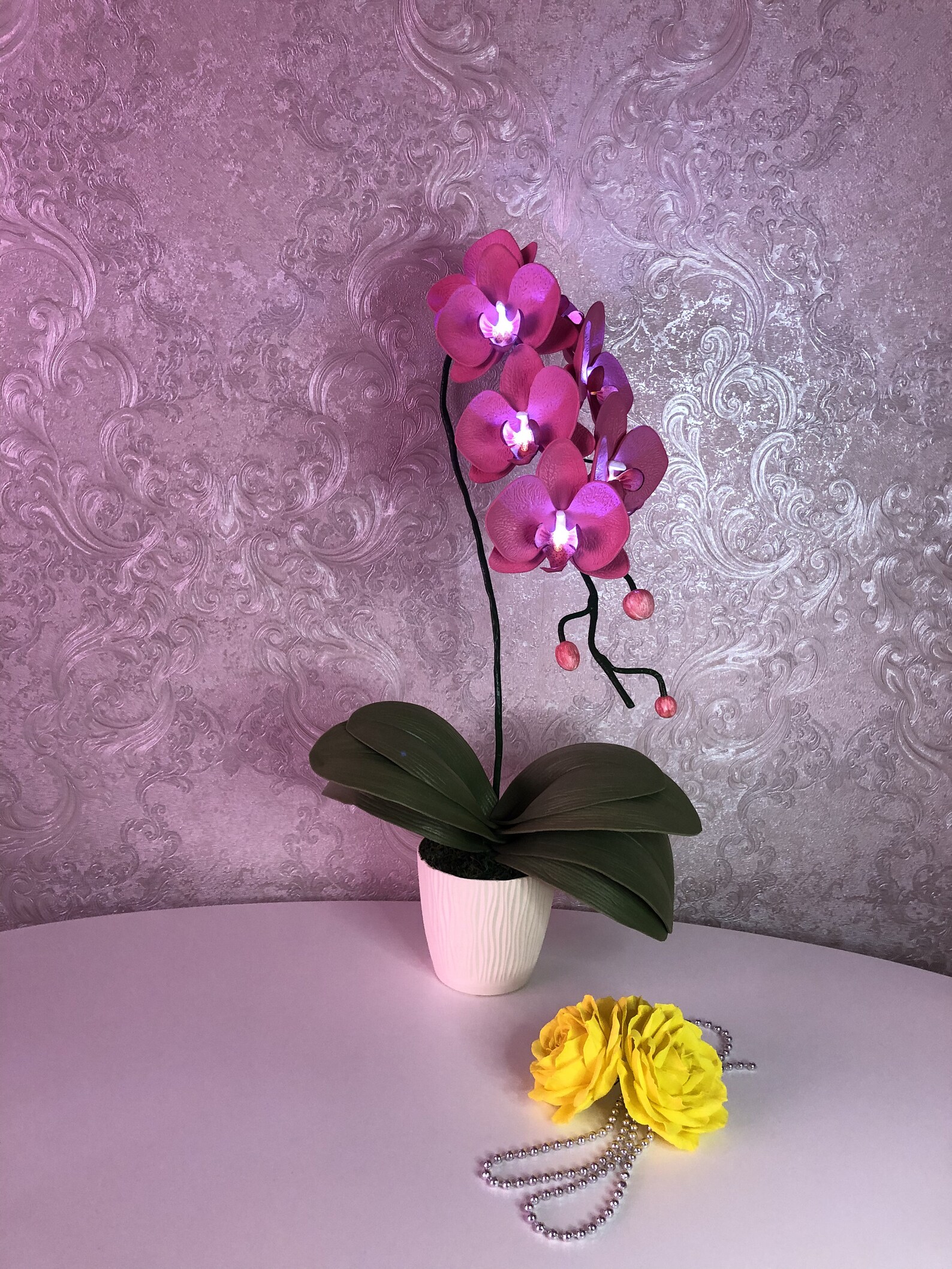 Big Flower Lamp, Orchid Floor Lamp, Luminous Flower, Bedroom Floor Lamp ...
