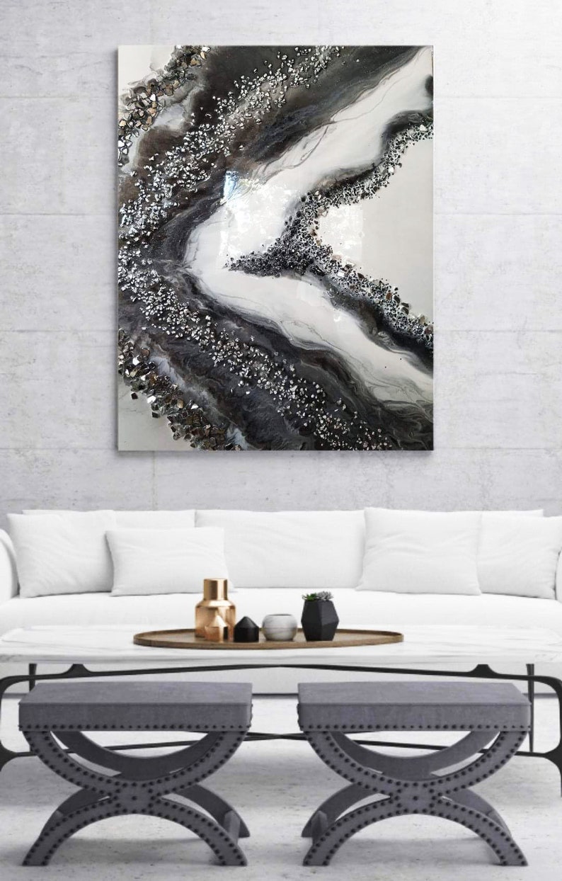 Cut Epoxy Resin Stone Marble Resin Wall Art Epoxy Original - Etsy