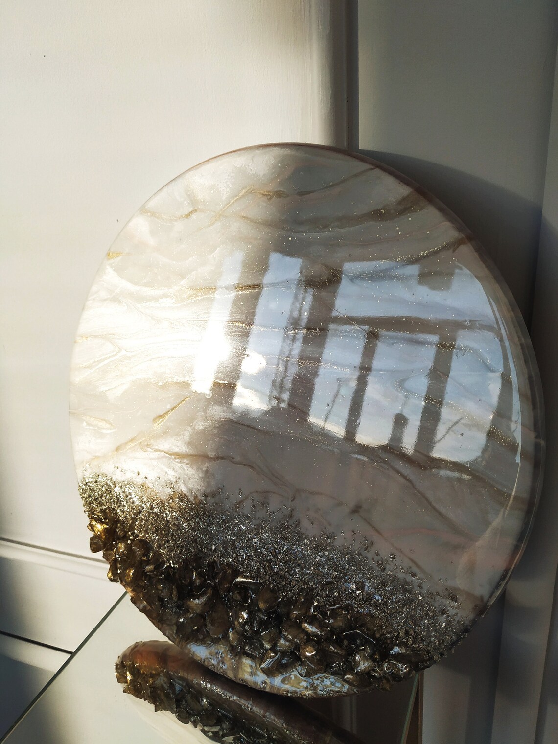 Crystal Geode Painting Agate Geode Art Gold Geode Resin - Etsy