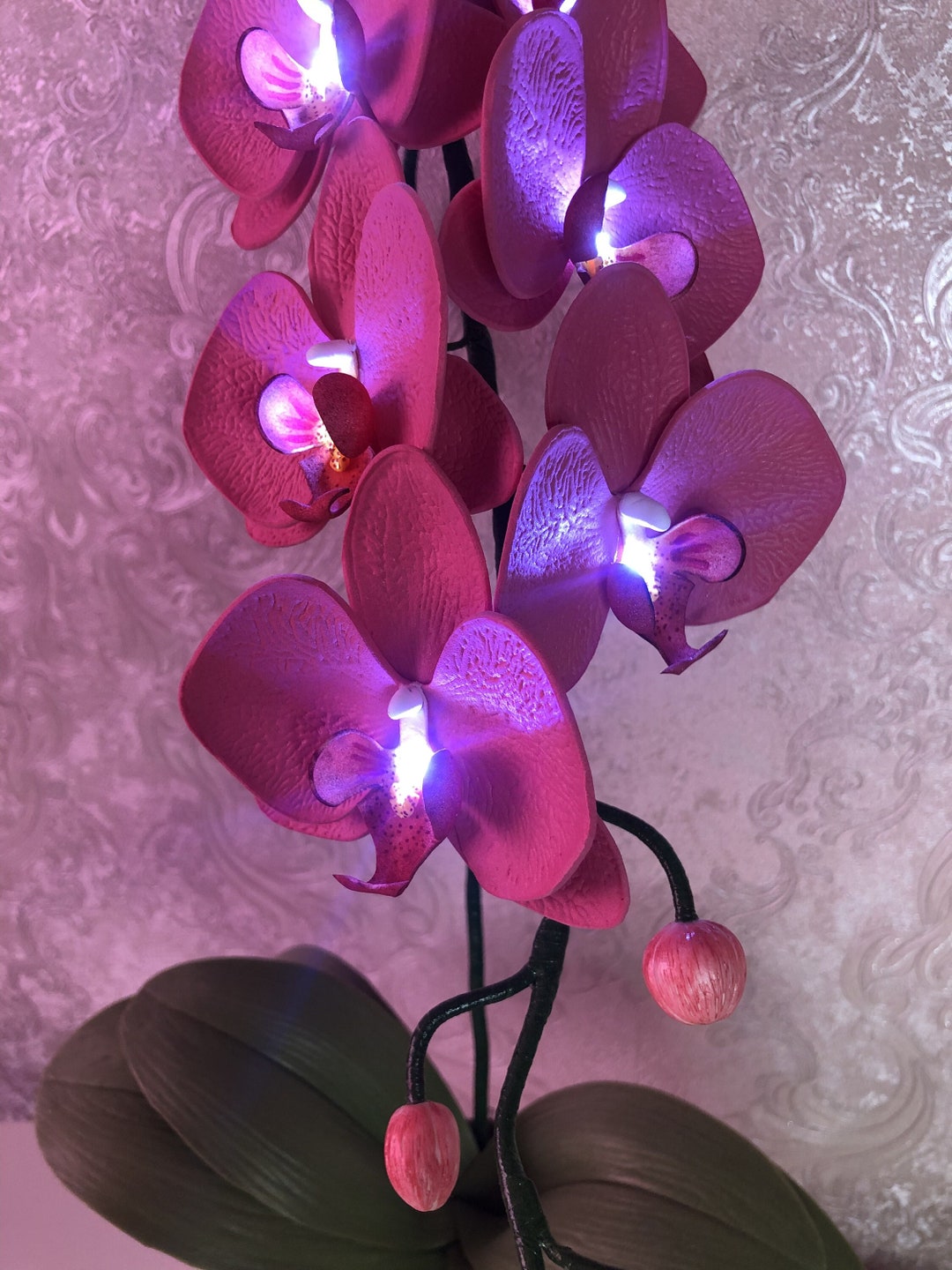 Big Flower Lamp, Orchid Floor Lamp, Luminous Flower, Bedroom Floor Lamp ...