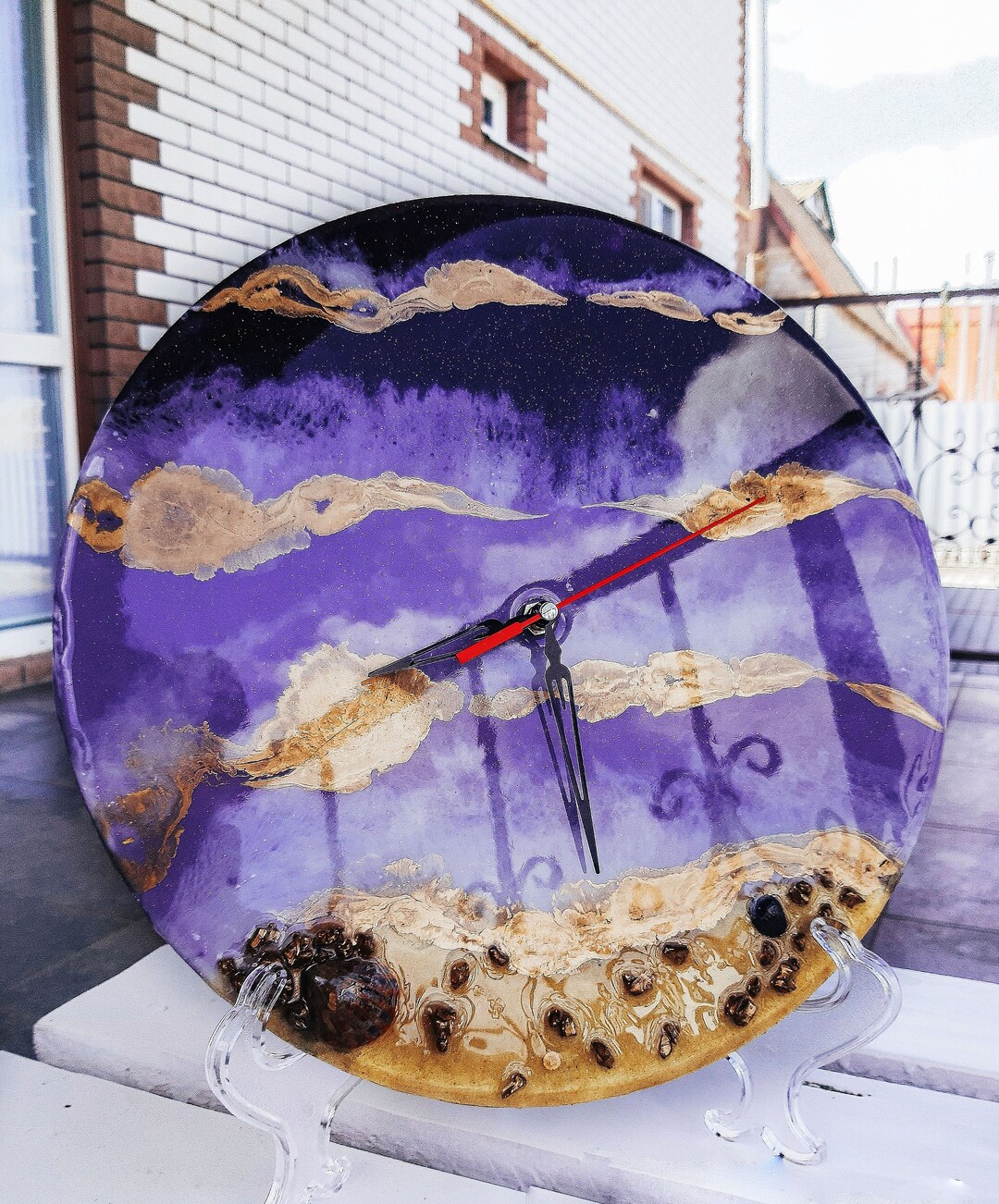 Natural Wood Epoxy Clock, Epoxy Wall Clock, Resin Clock, Clock for Wall ...