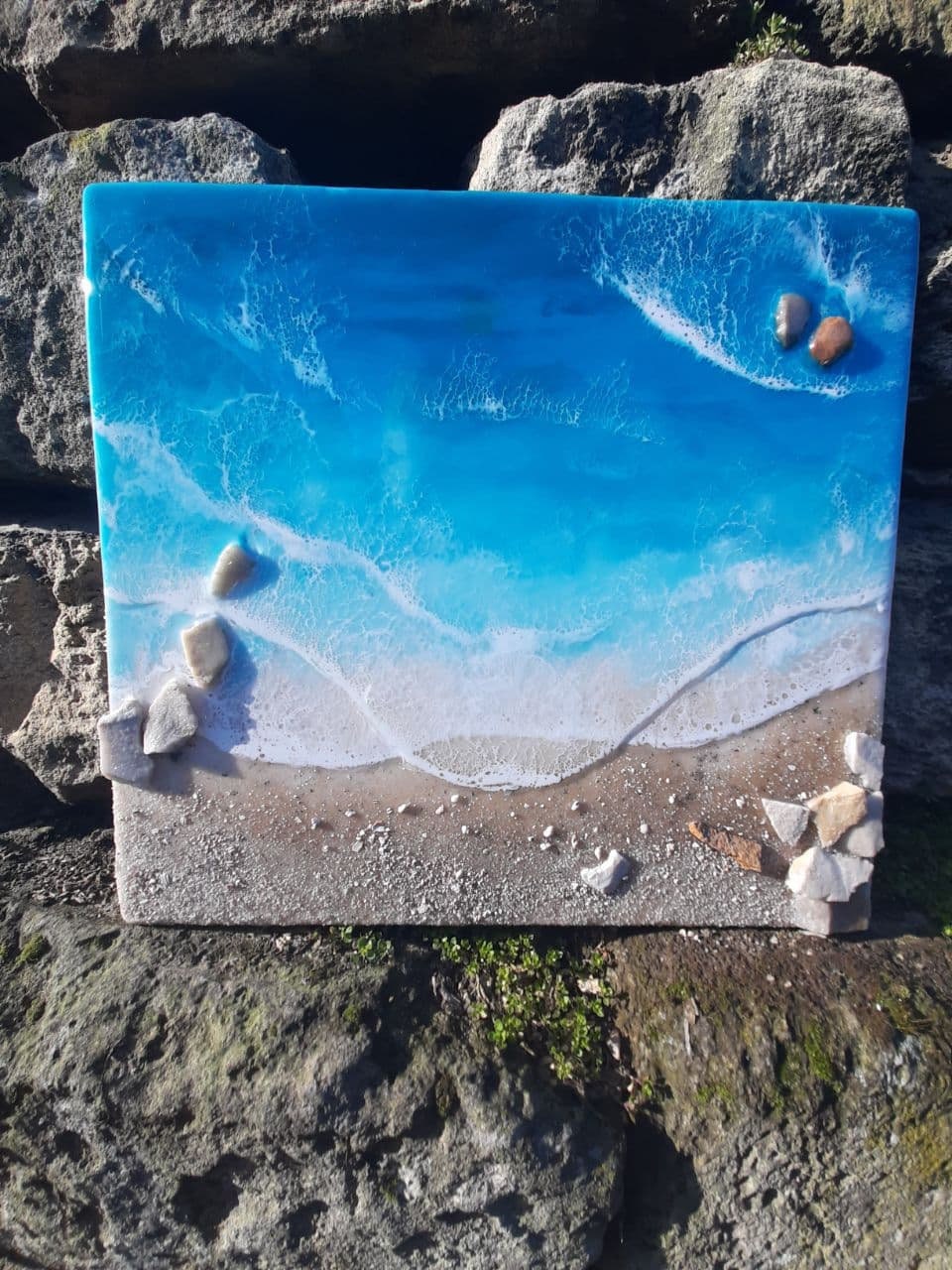 Custom Original Sea Painting Sea Beach Resin Art Painting 3D - Etsy