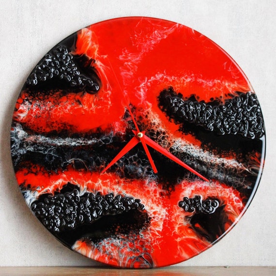 Original Epoxy Resin Resin 3d clockresin wall clock 3d | Etsy