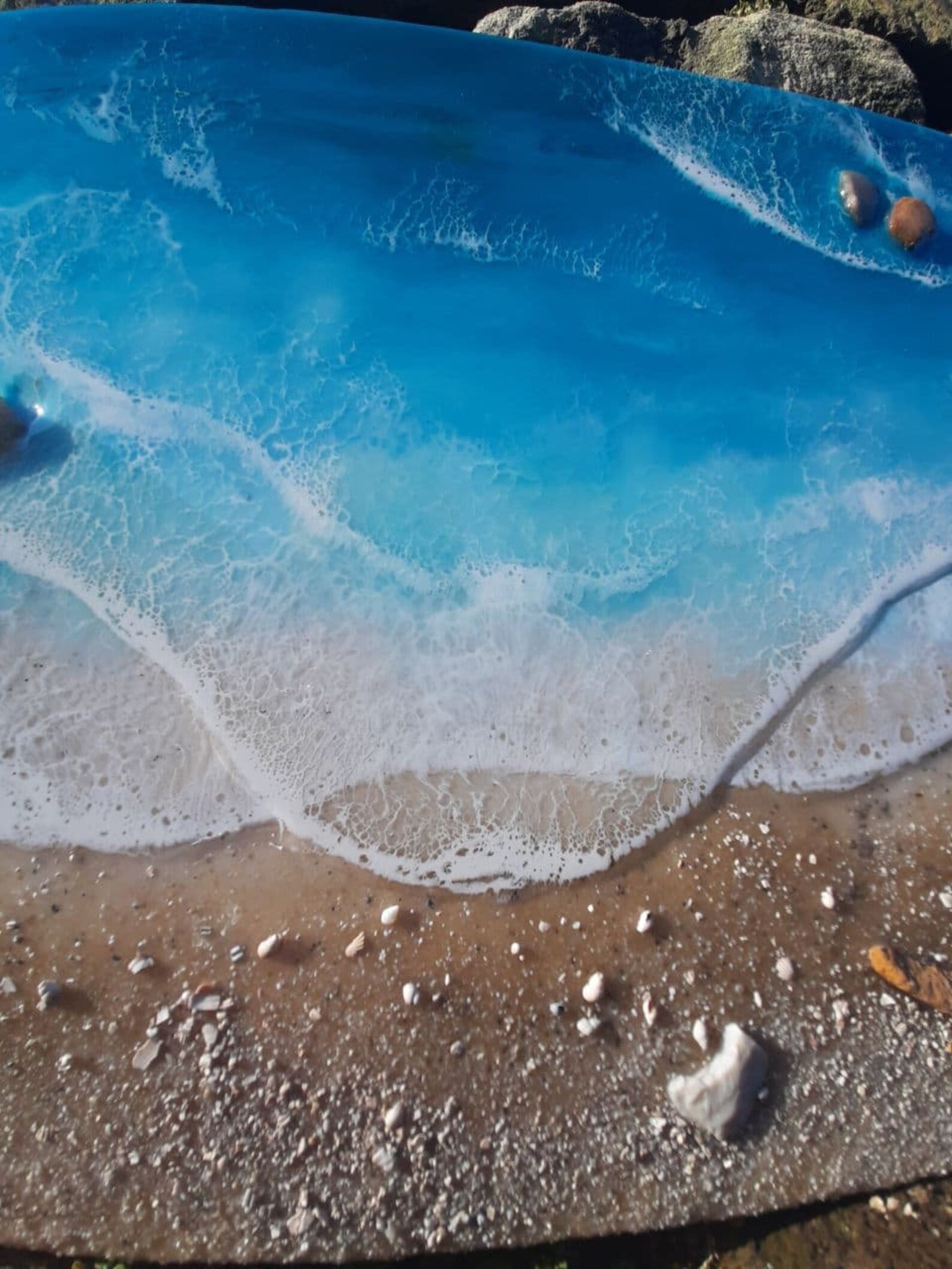 Custom Original Sea Painting Sea Beach Resin Art Painting 3D - Etsy