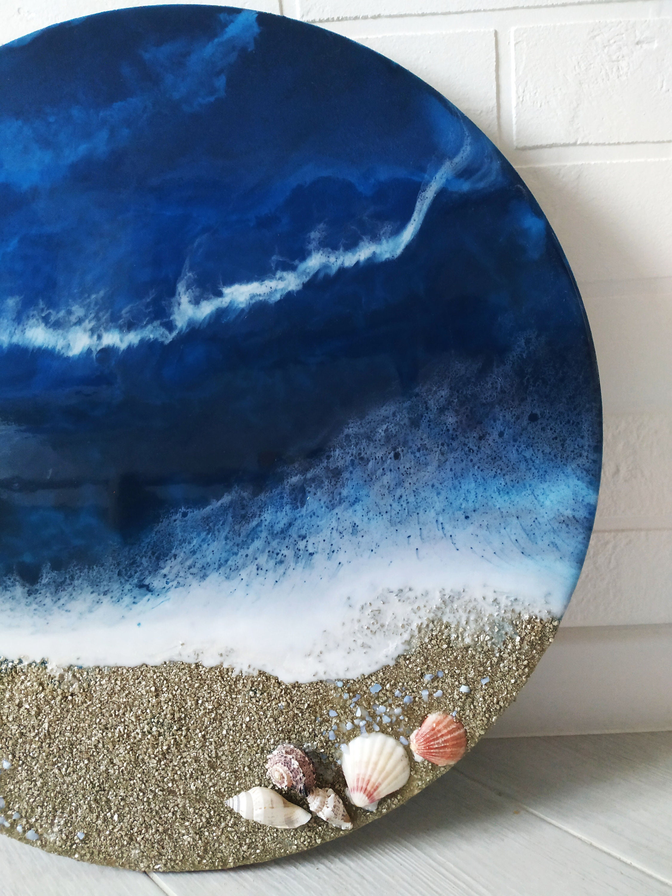 Beach Resin Painting 3D Resin Seascape Sea Wave Small Wall - Etsy
