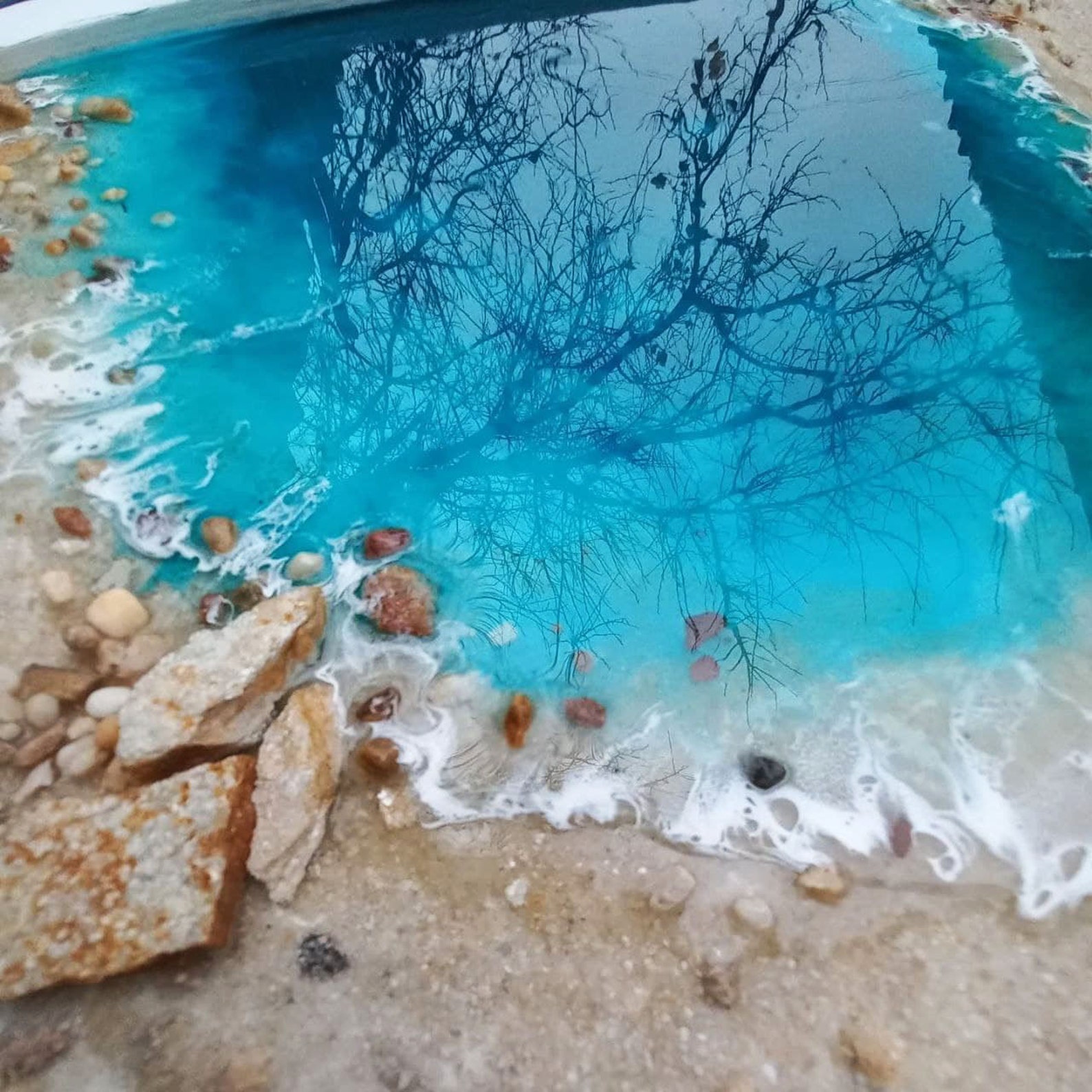 3d Ocean Resin Art Resin Ocean Wave Modern Resin Art Sea - Etsy