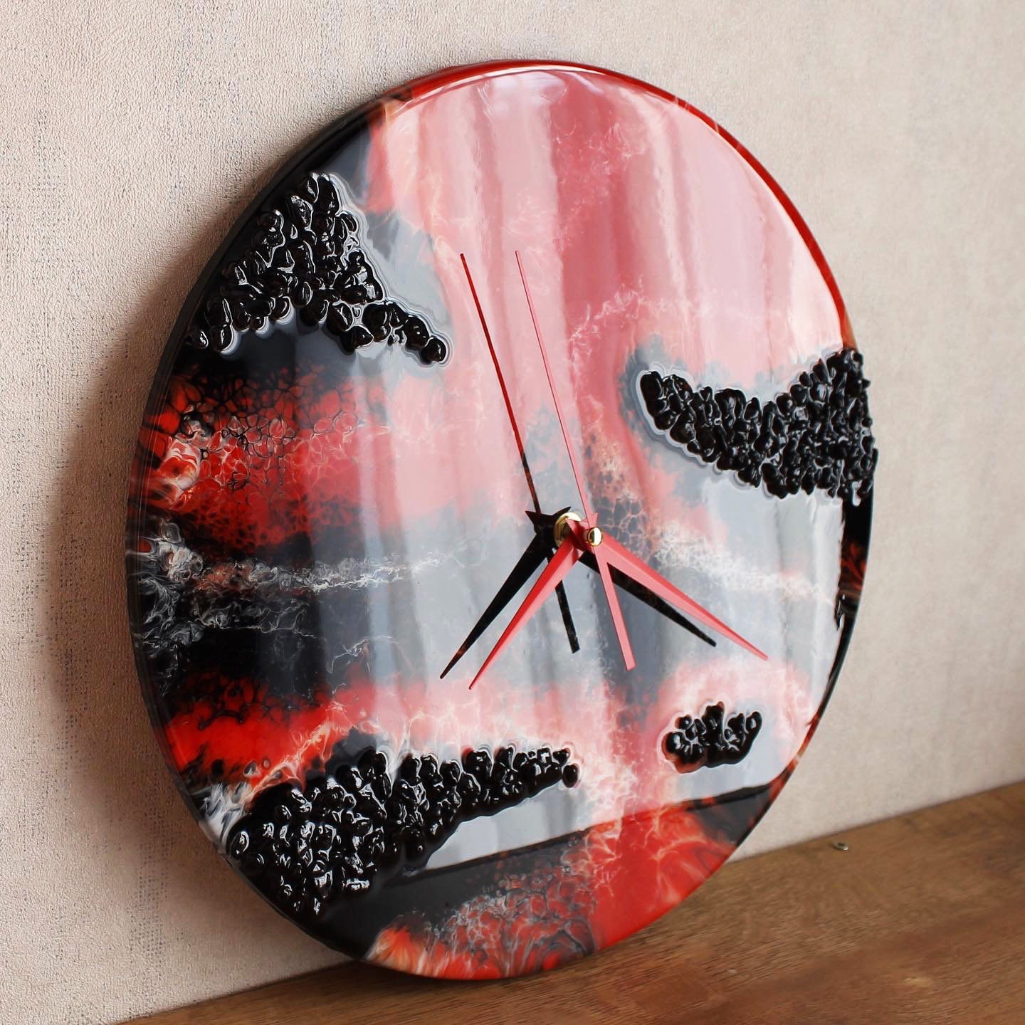 Original Epoxy Resin, Resin 3d Clock,resin Wall Clock, 3d Epoxy Wall ...