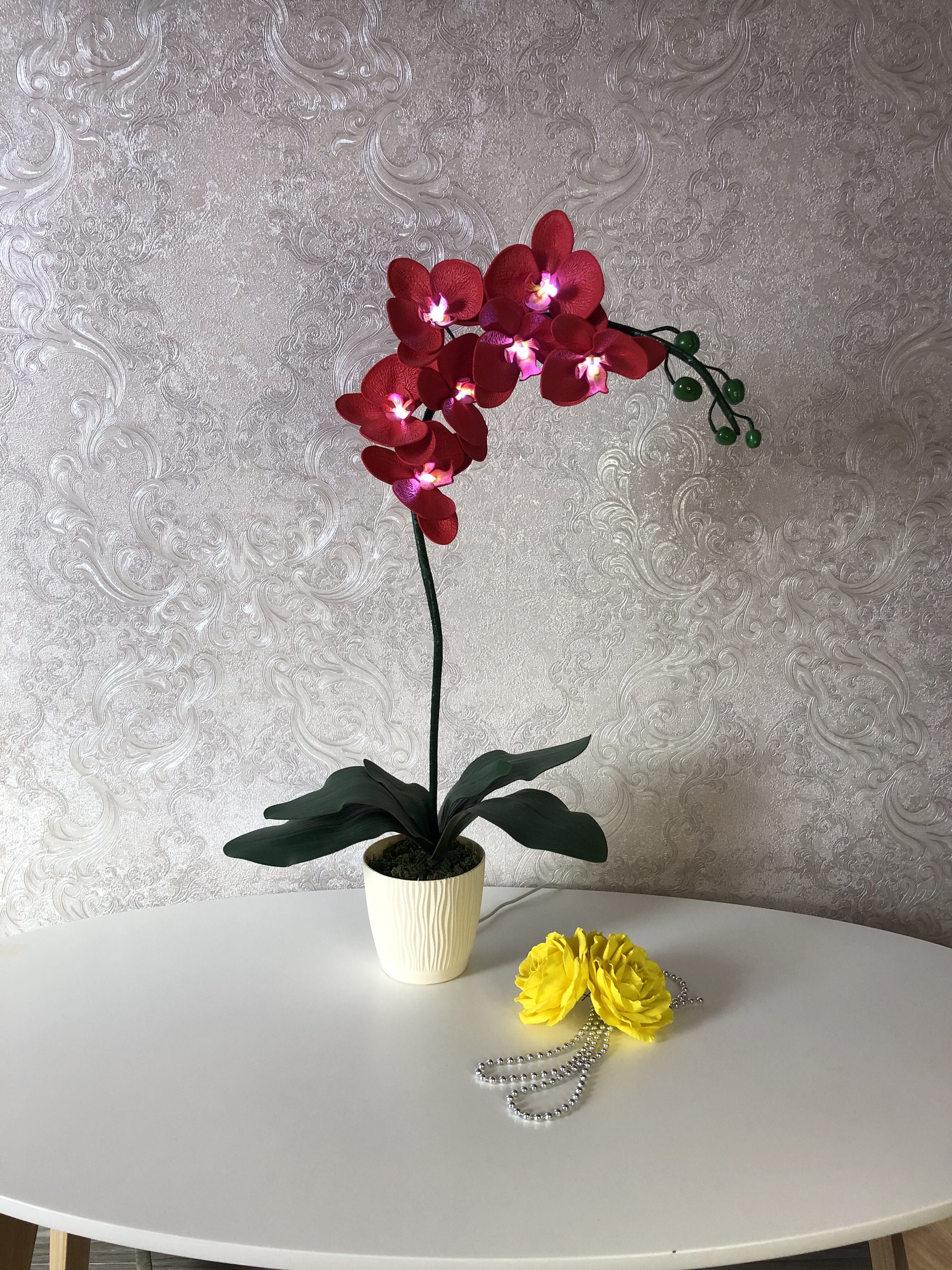 Orchid Arrangement Floor Lamp Giant Isolon Flower Lamp - Etsy