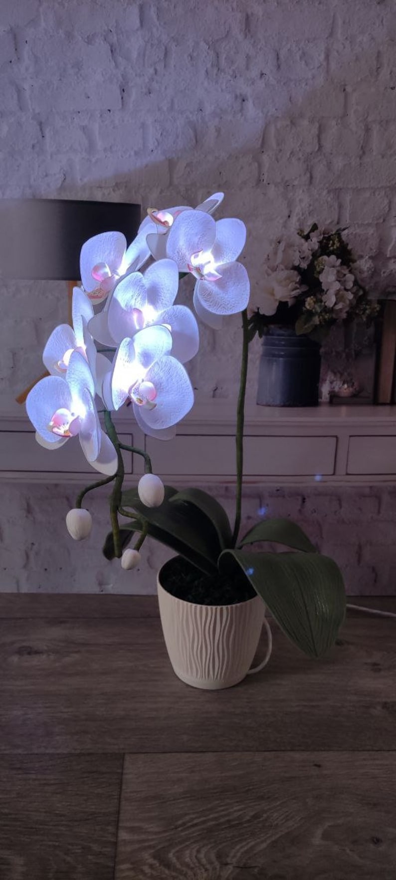 Big Flower Lamp, Orchid Floor Lamp, Luminous Flower, Bedroom Floor Lamp ...