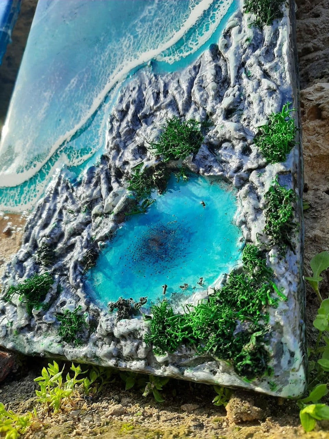 Triptych Wall Decor Triptych Epoxy Wall Art Epoxy Original - Etsy