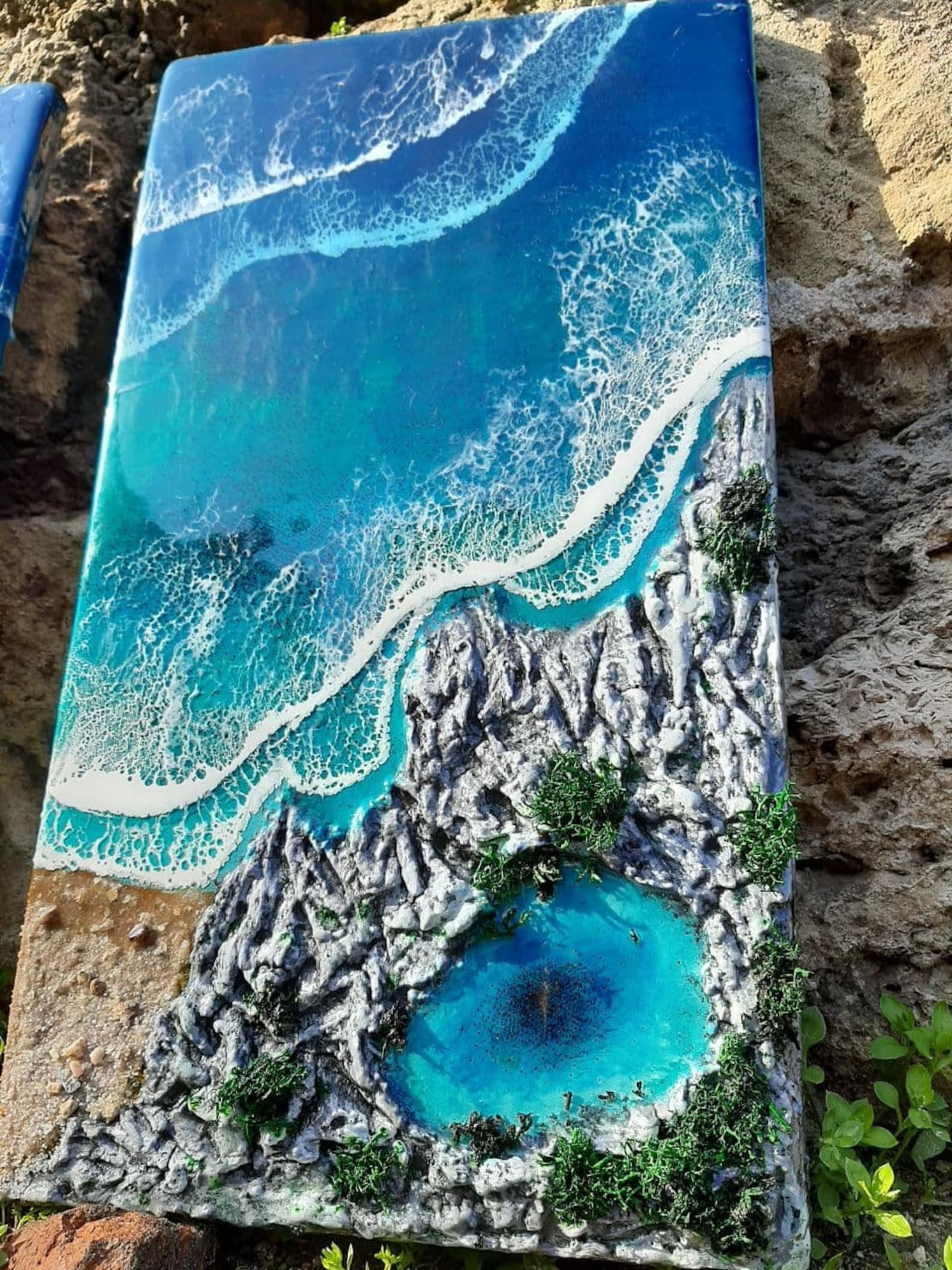 Triptych Wall Decor Triptych Epoxy Wall Art Epoxy Original | Etsy