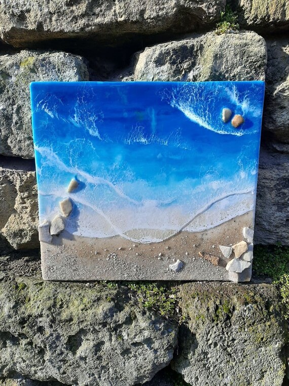 Custom Original Sea Painting Sea Beach Resin Art Painting 3D - Etsy