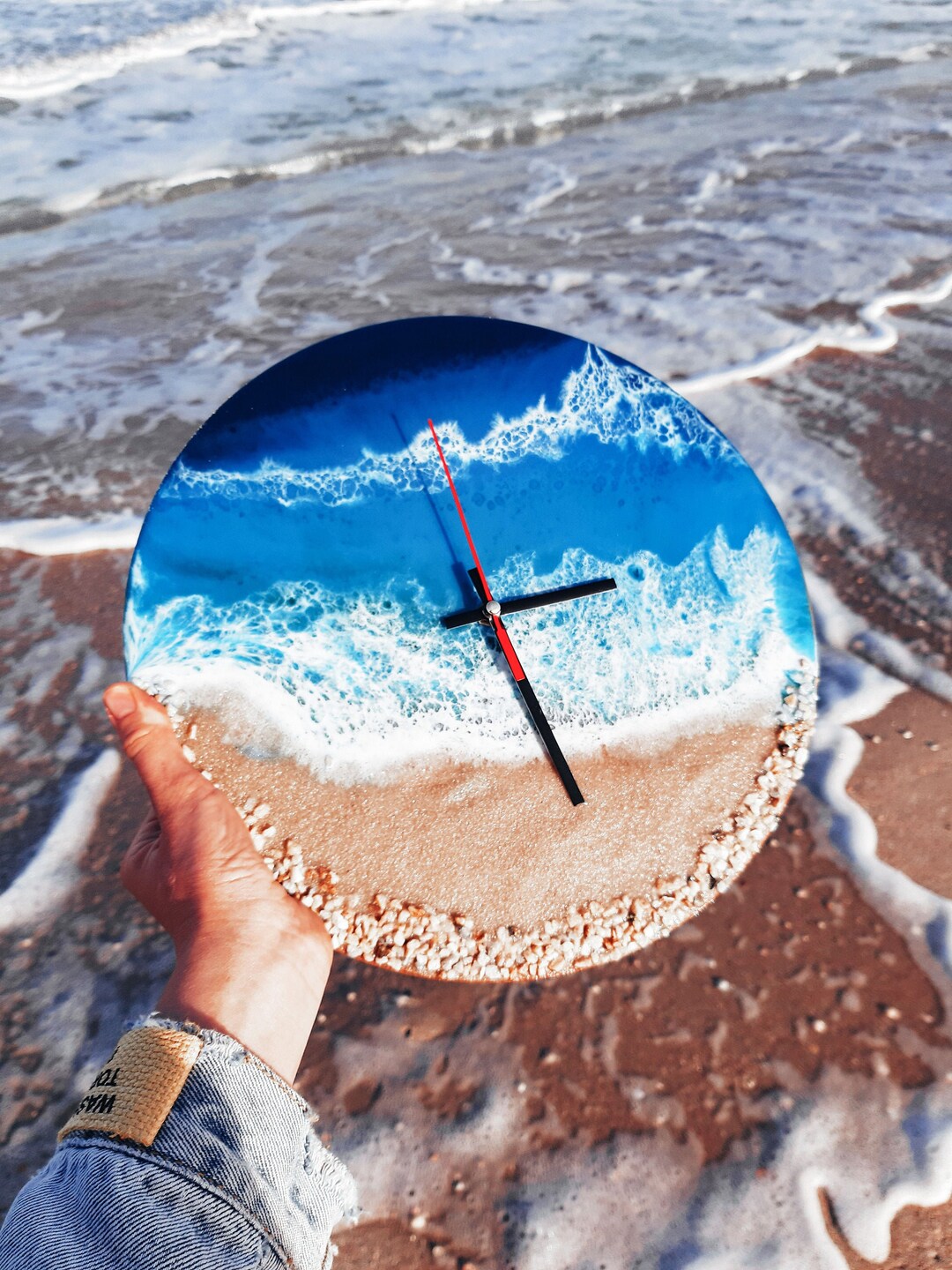 Epoxy Wood Wall Clock, Natural Wood Epoxy Clock, Clock for Wall, Epoxy ...