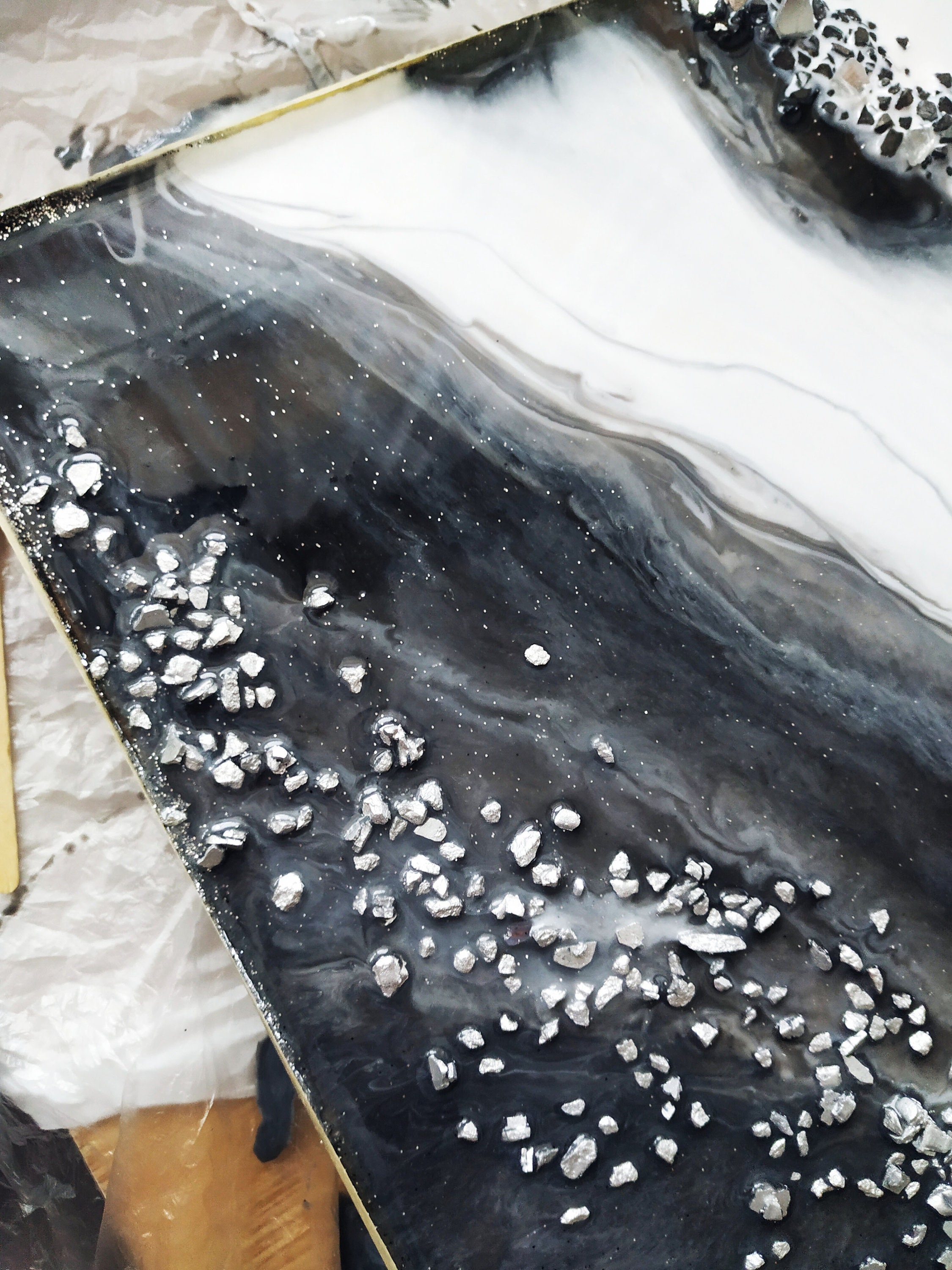 Cut Epoxy Resin Stone Marble Resin Wall Art Epoxy Original - Etsy Australia