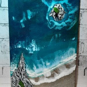 3D Resin Seascape, Ocean Resin Art, Custom Sizes Original Wall Art ...