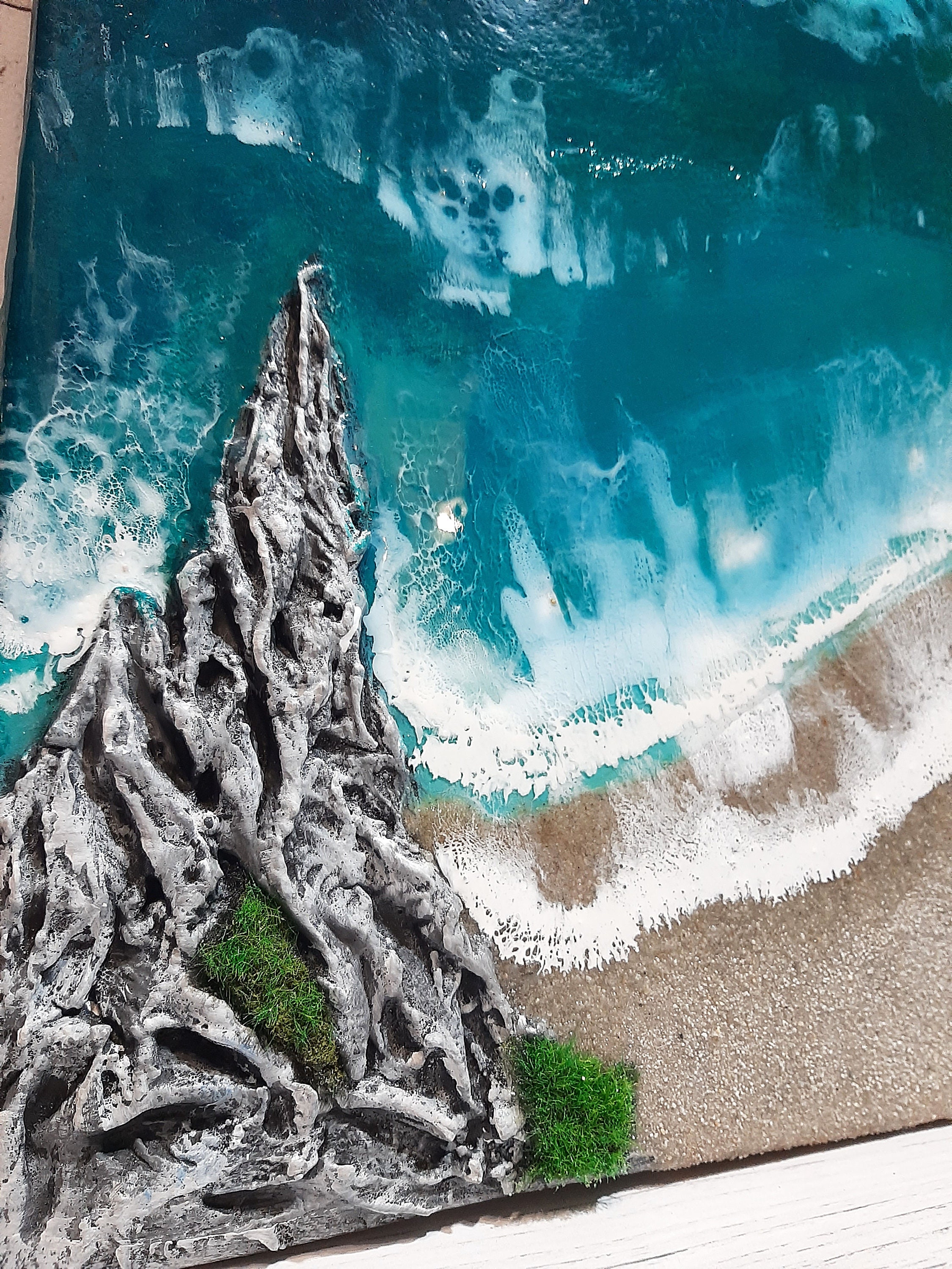 3D Resin Seascape, Ocean Resin Art, Custom Sizes Original Wall Art ...