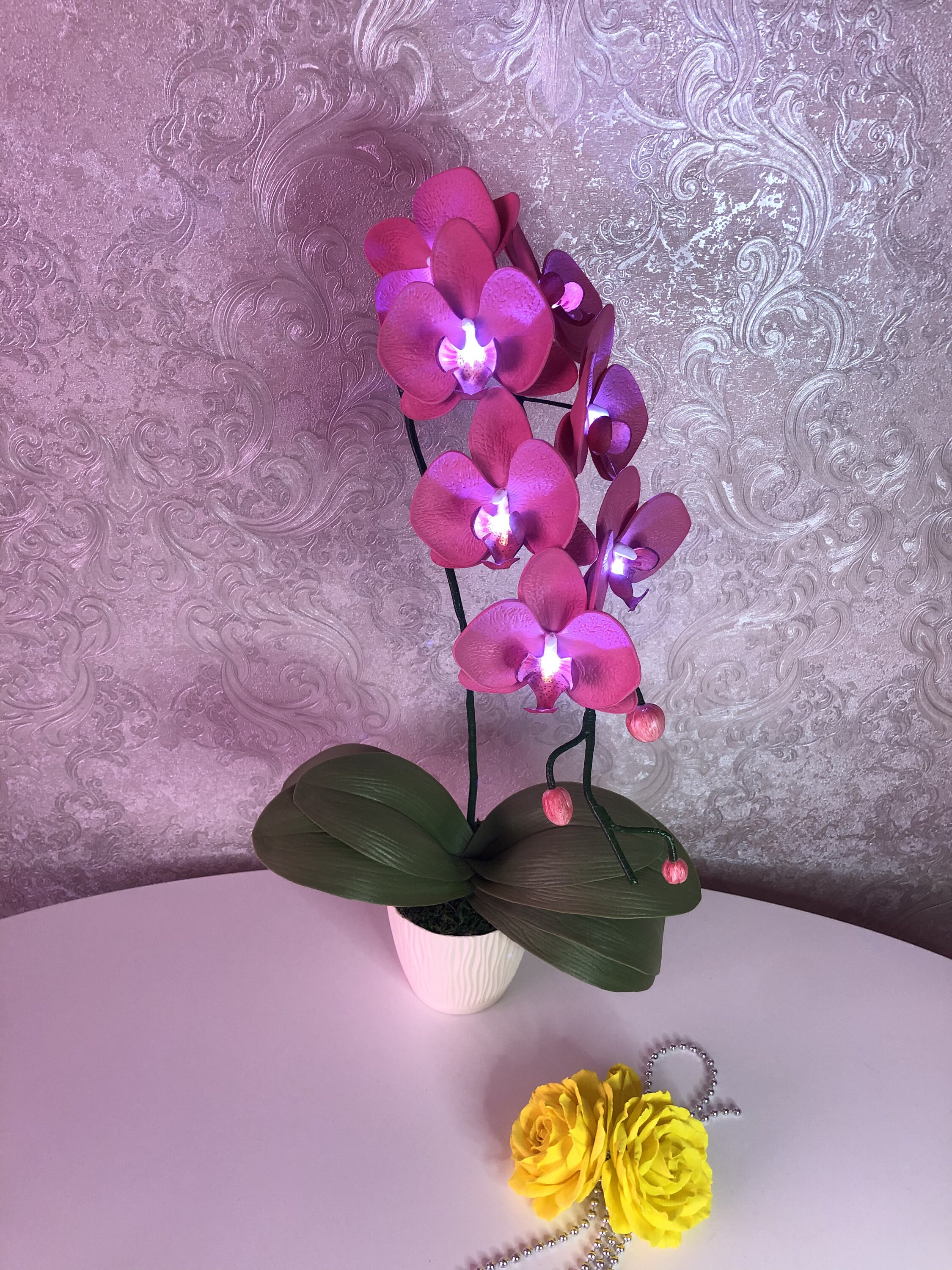 Big Flower Lamp, Orchid Floor Lamp, Luminous Flower, Bedroom Floor Lamp ...