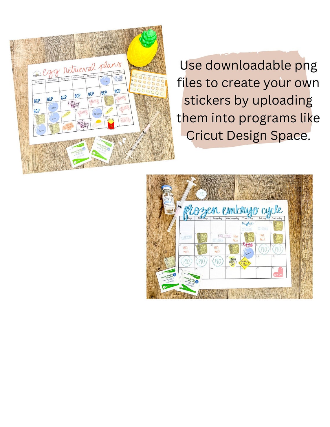 DIGITAL FET Planner Set IVF Frozen Transfer - Etsy