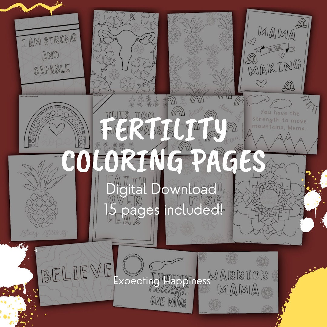 Fertility Coloring Pages - Etsy